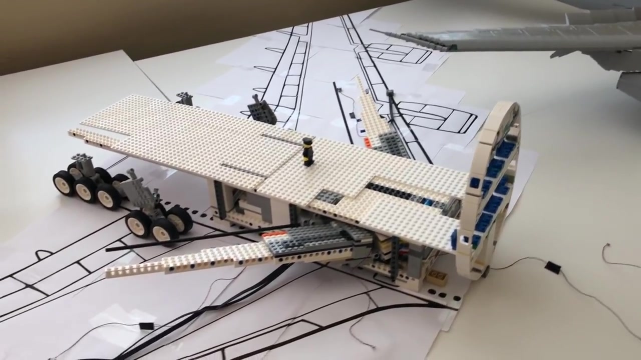 乐高MOC作品 空客A380客机 主体制作过程
