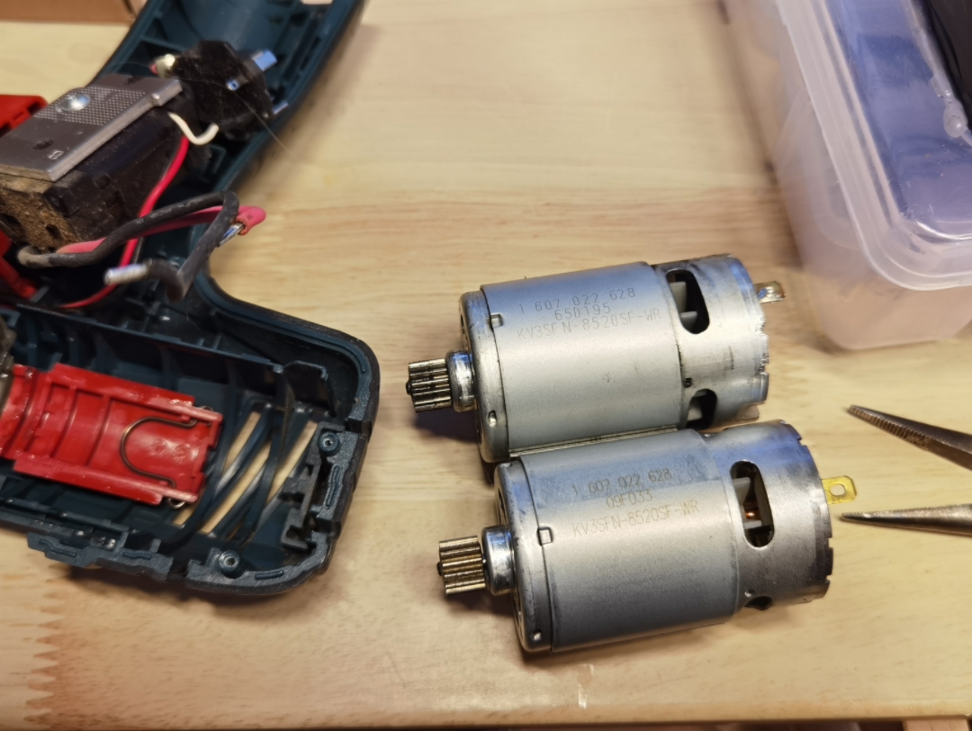 我的博世小电钻又复活辣,有刷手电钻维修,电机更换,博世TSR 1080-2-li