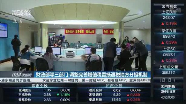 财政部等三部门:调整完善增值税留抵退税地方分担机制