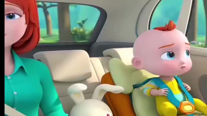 带宝宝坐车一定使用安全座椅,系好安全带,安全才能回家!