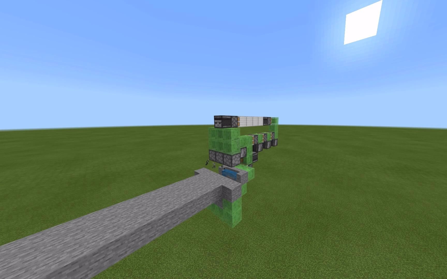 我的世界基岩版自动建桥机by明月庄主红石日记!