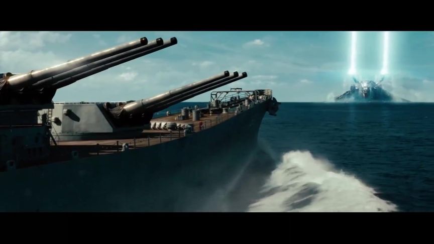 密苏里号战列舰巨炮轰鸣 神龙摆尾暴锤外星战舰