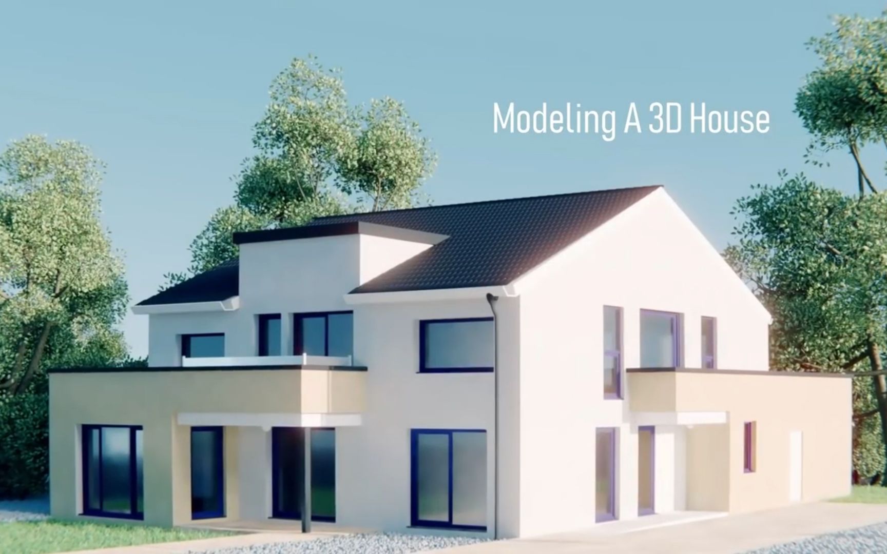 blender-建筑建模渲染教程-cad平面图到3d