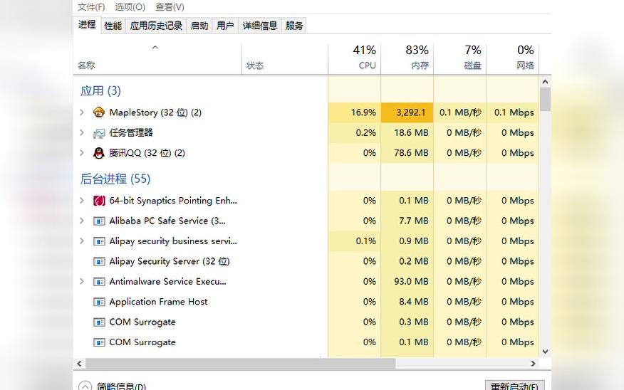 【99视频】冒险岛CMS153炸内存全过程之任务管理器视角,结尾处...
