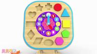 少儿益智早教,制作漂亮的钟表,认识各种图形和数字