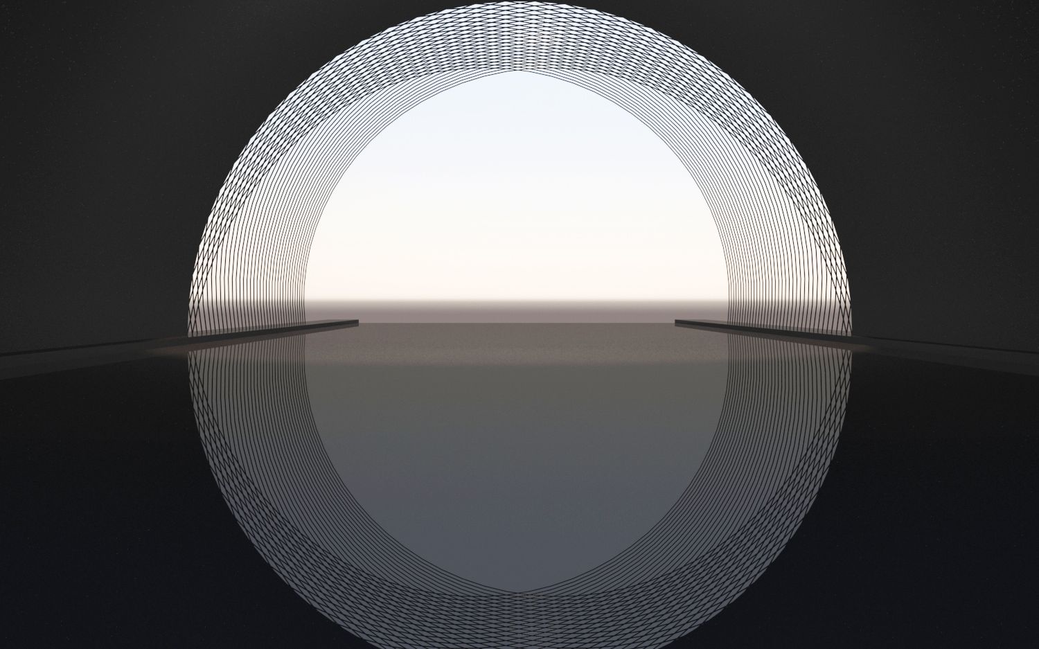 3Dmax隧道口网格曲线建模