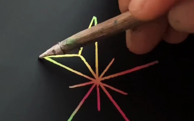 五角星的另一种画法# 简笔画 # 一学就会