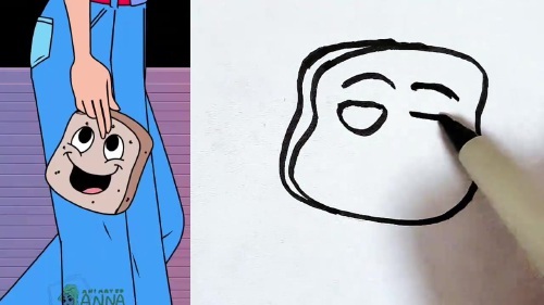 2473. 面包的不同画法,创意简笔画,儿童画