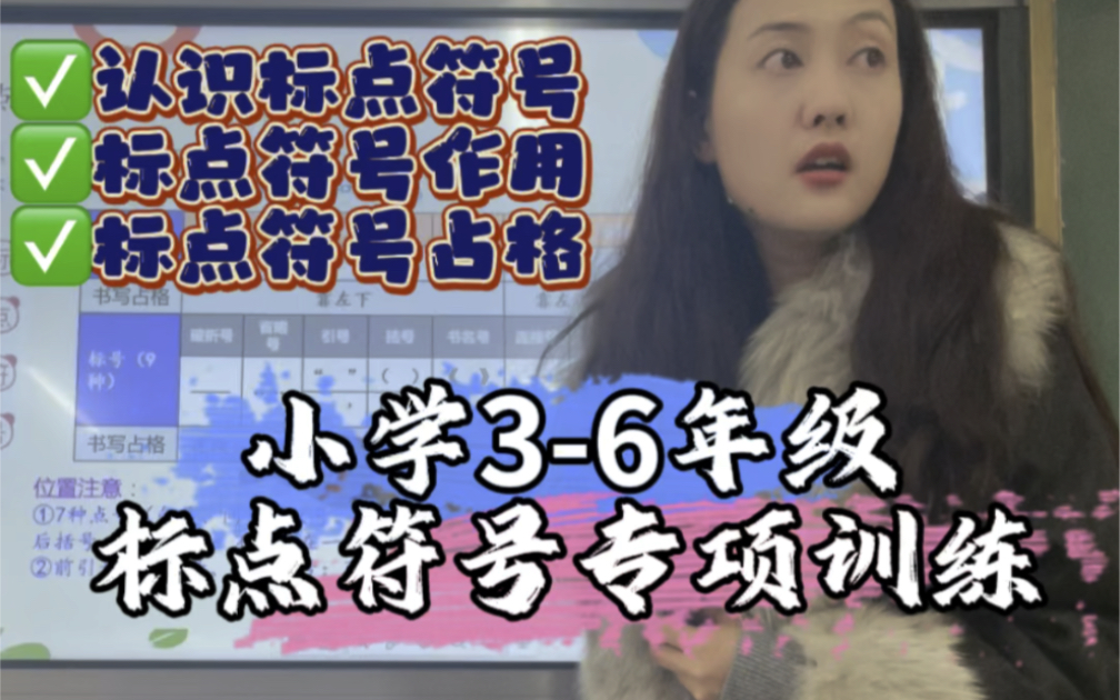 小学语文标点符号的初步认识、作用以及占格 | 沉浸式课堂实录