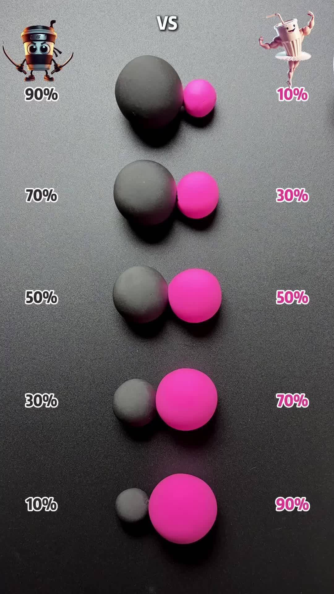 黏土百分比趣味对比