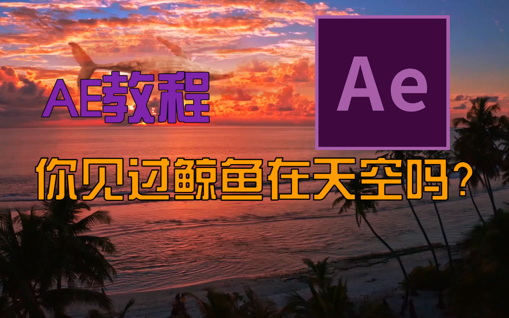 【AE教程】【AE系统教学】零基础学习制作海浪鲸鱼