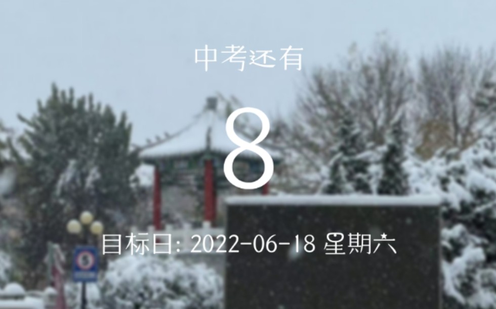 『中考倒计时8天.』