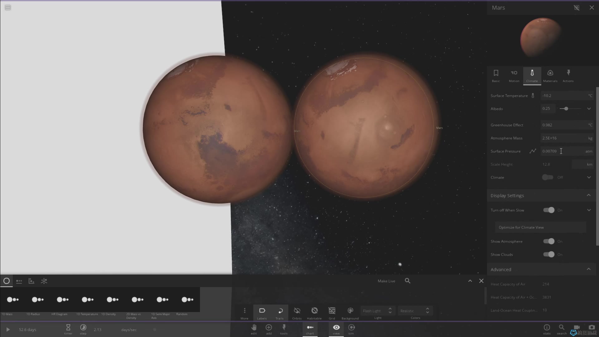 宇宙沙盘2,用两颗火星来聊聊关于游戏中的行星温度