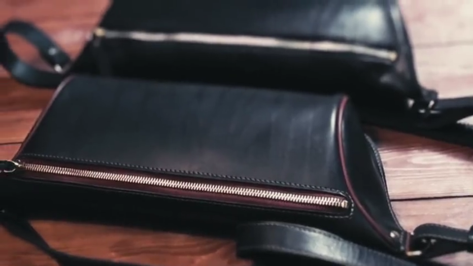 (手工皮具+免费PDF图纸下载) 胸包制作教程