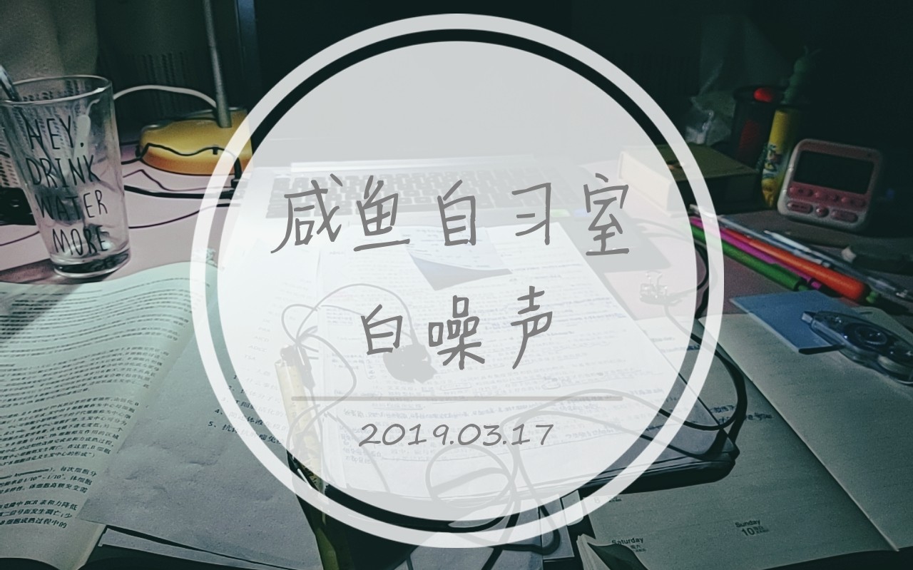 【咸鱼自习室白噪声】晚上学习|钟表滴答声|翻书声|轻声念书声