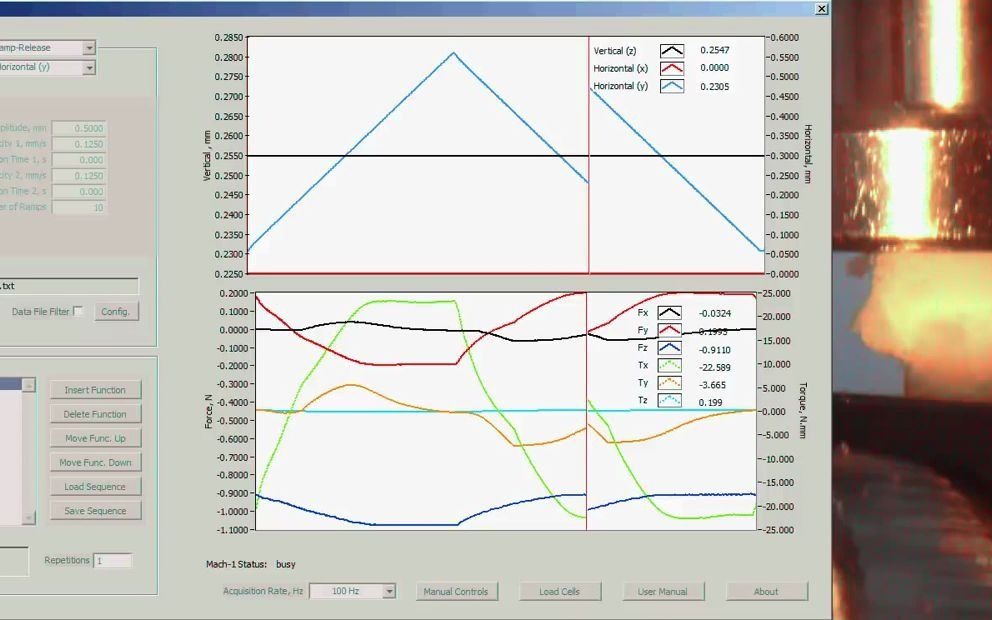 Mach-1™猪皮样品的机械测试仪/拉伸试验