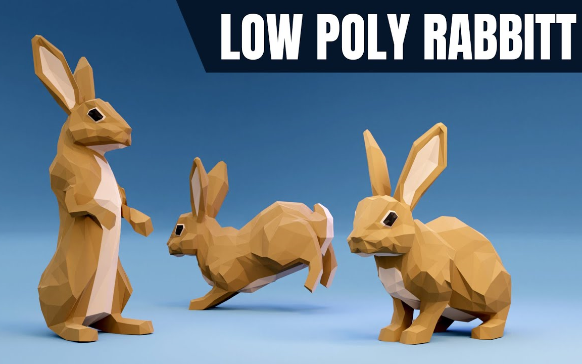 blender 兔子建模+绑定+动画,(很好的动画入门教程)