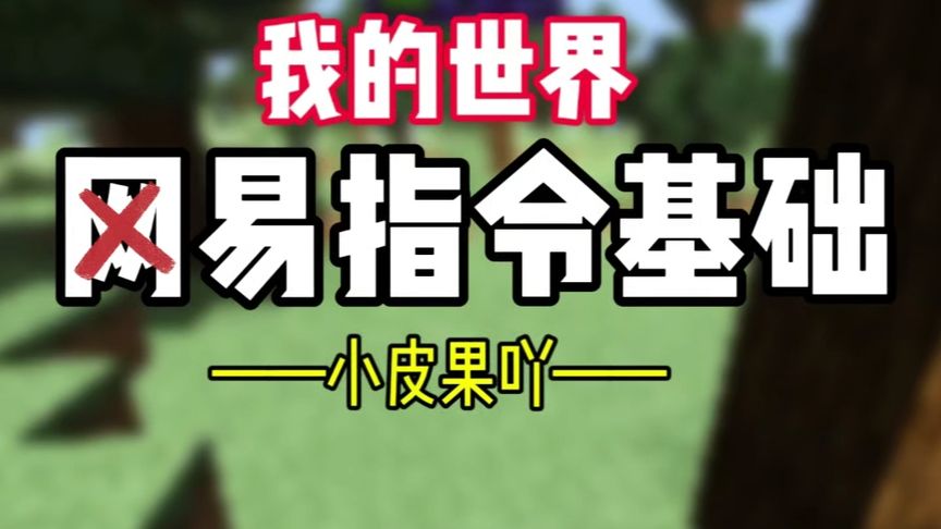 我的世界:网易指令基础【小皮果吖】 #我的世界#网易#指令
