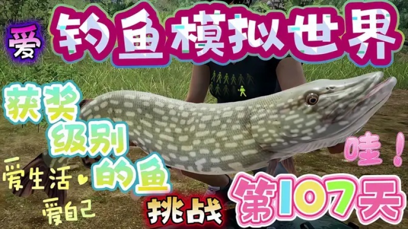《钓鱼模拟世界》获奖级别的鱼挑战第107天,米级狗鱼20.31千克