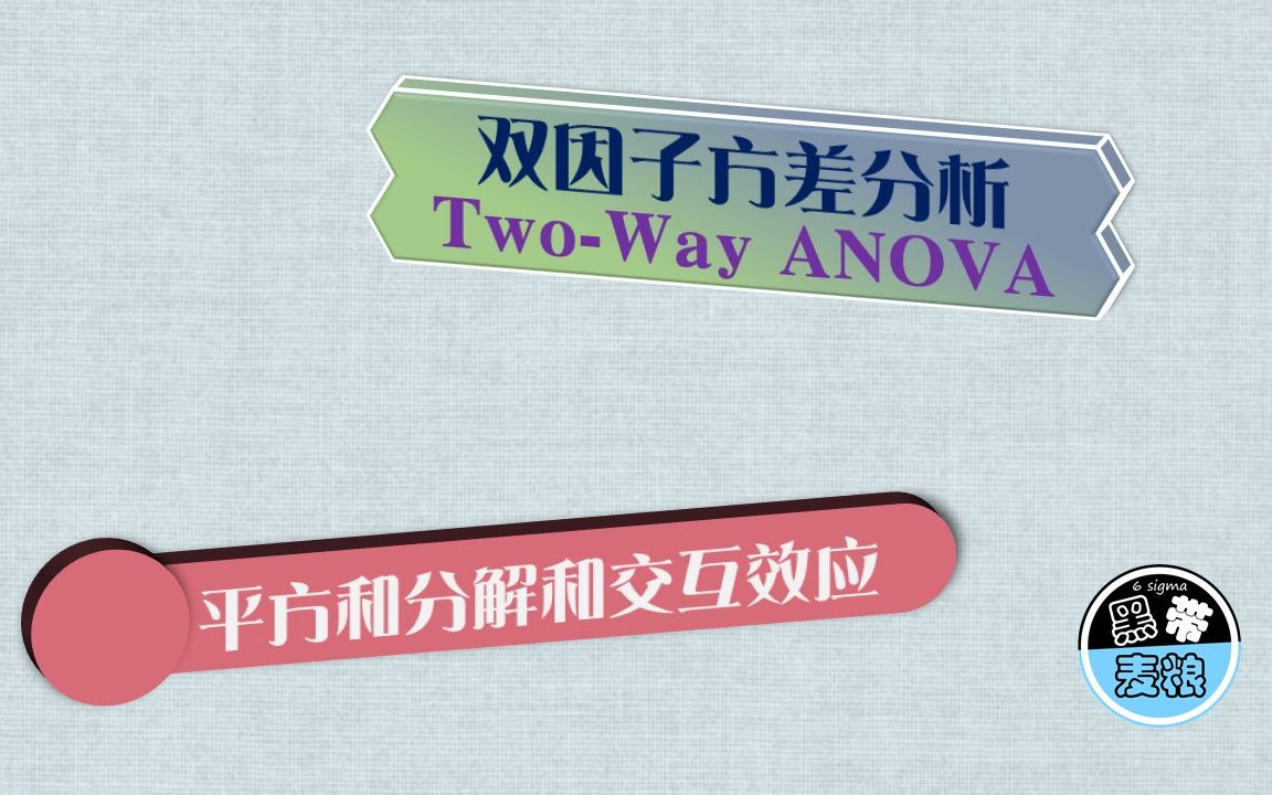 统计学与质量047 - 双因子方差分析 - 平方和分解公式 交互效应计算的...