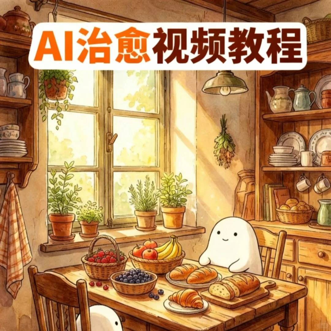 爆火的AI治愈视频教程来咯~你值得拥有