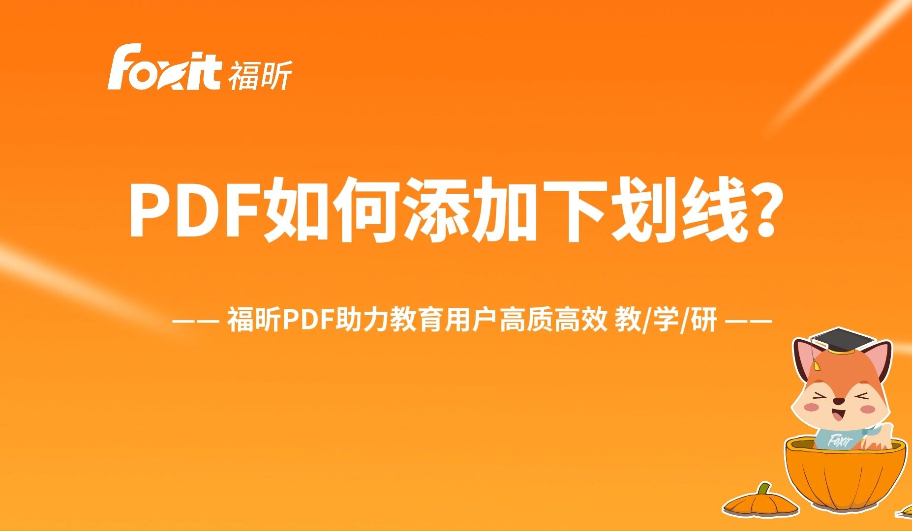 PDF文档下划线如何添加?