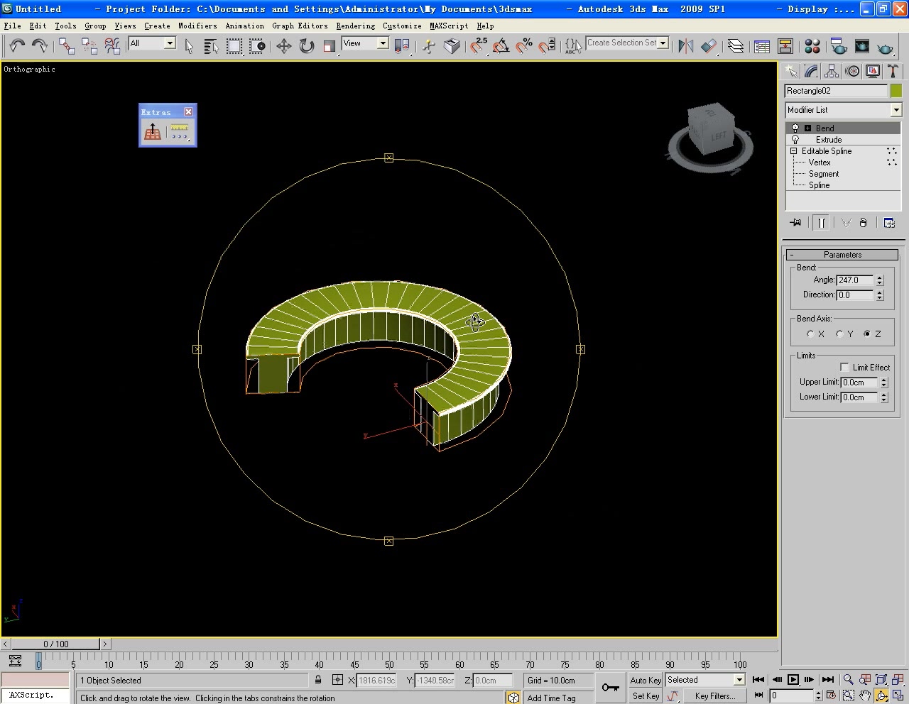 学富时代3dsmax视频教程-024—弯曲修改器应用