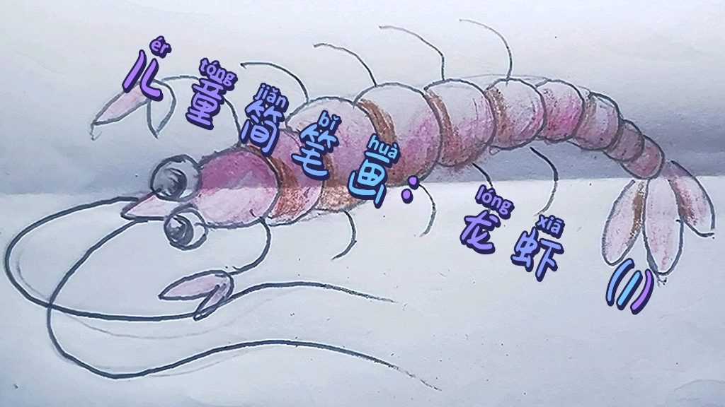 儿童简笔画:龙虾(1)