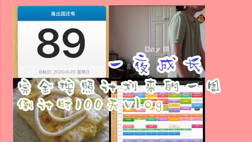 vlog/留学倒计时100天/毕业了!/按照计划学习的一周/一夜成长