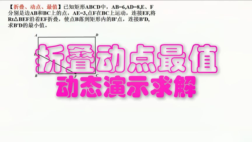 折叠、动点、最值问题 初中数学中常见问题几何画板动态演示