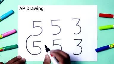 教小朋友用数字画简笔画!儿童学简笔画教程!