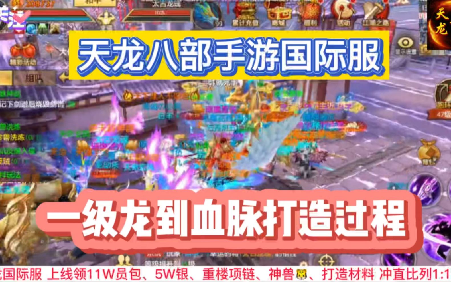 记录【天龙八部手游】私服里的一天,开局满五带重楼神兽