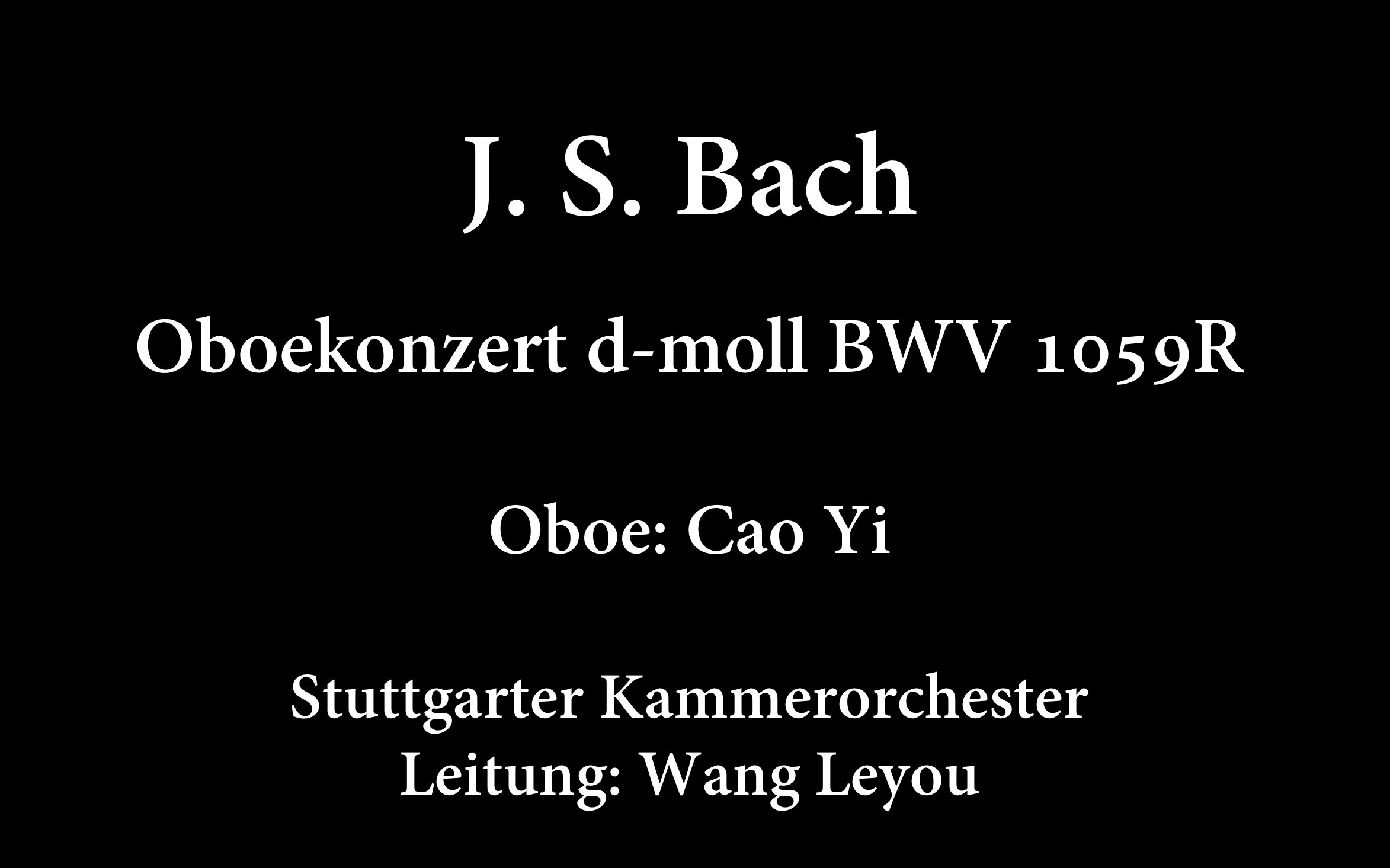 【巴赫】D小调双簧管协奏曲
