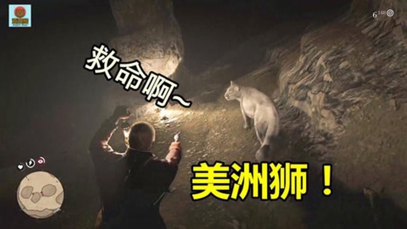 荒野大镖客2:千年雪山密洞遭遇美洲狮,救命啊