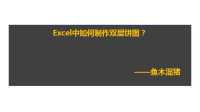 Excel中如何制作双层饼图