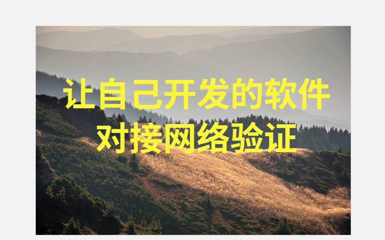 易语言编译程序对接网络验证,实现软件对客户开放使用
