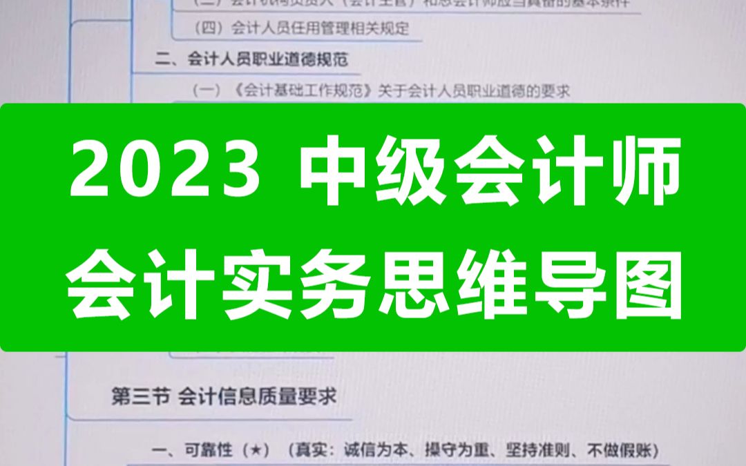 2023中级会计师 会计实务思维导图