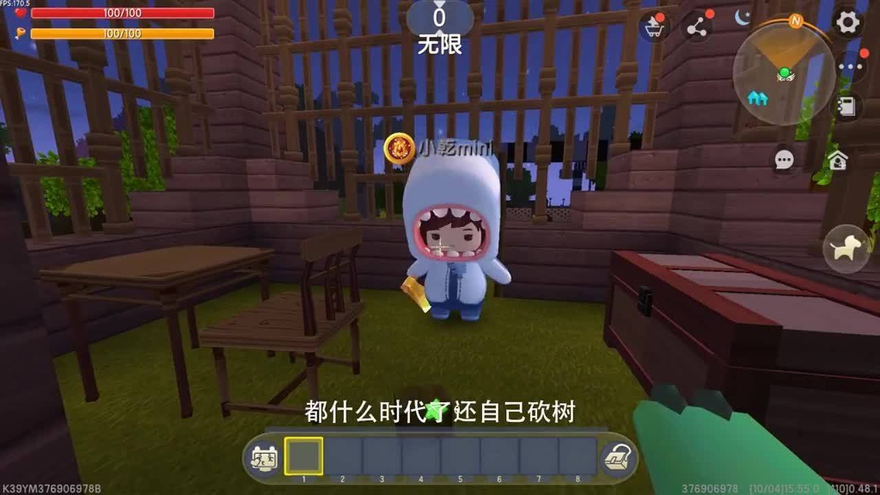 迷你世界:往树下埋炸药桶,一挖就爆炸,把小乾的野人伙伴全炸飞