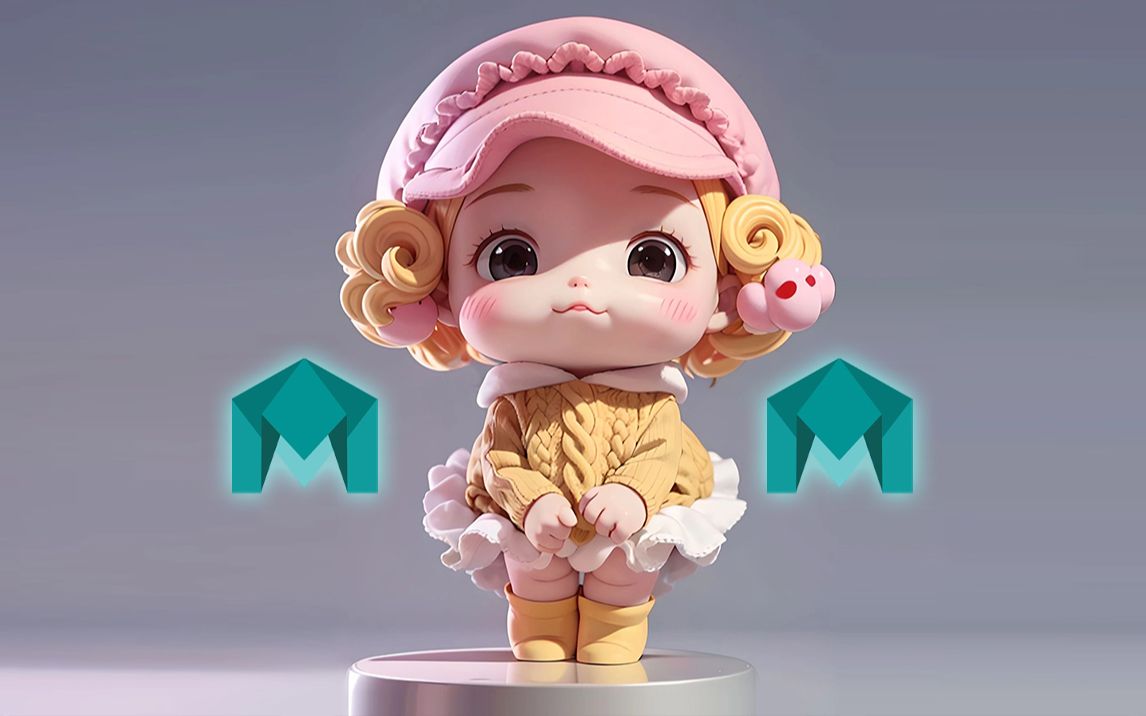 【Maya人物建模】卡通人物模型制作 MayaQ版小女孩角色建模教程!