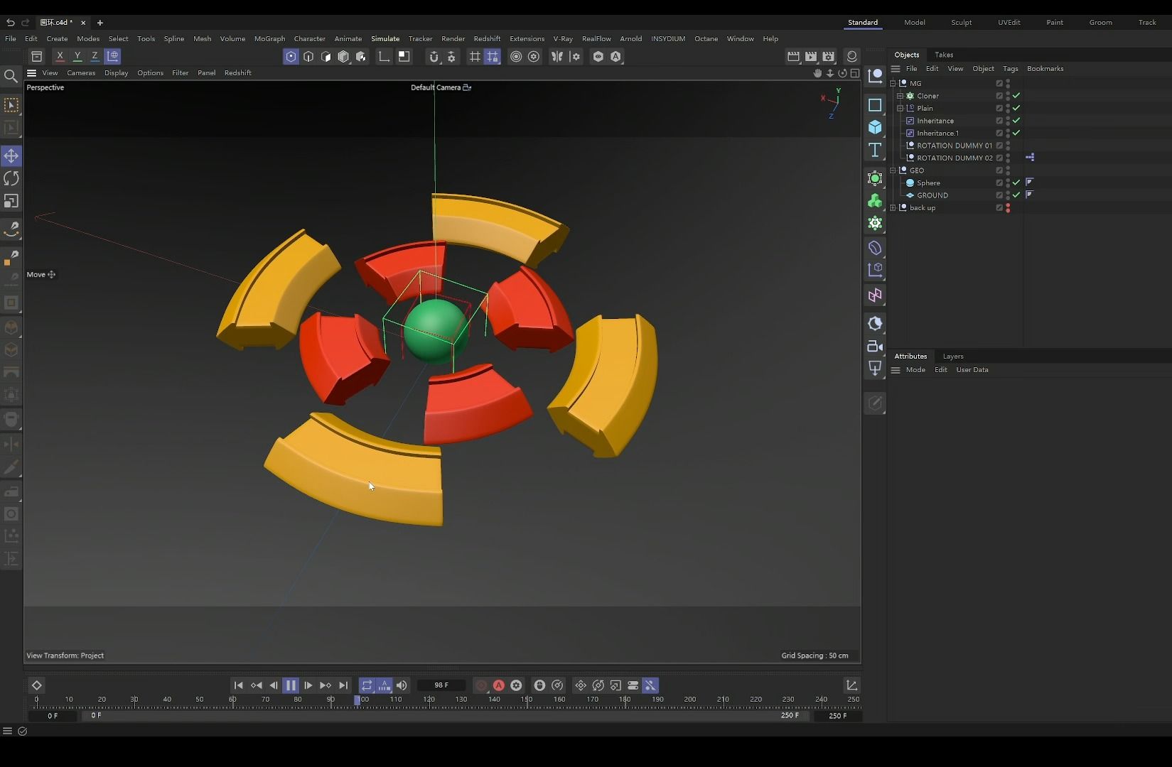C4D克隆圆环变形
