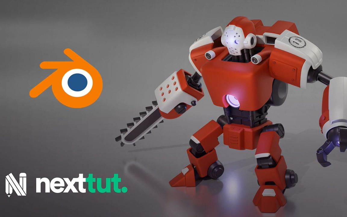 Blender 3.0机器人硬面建模材质渲染全流程学习课程