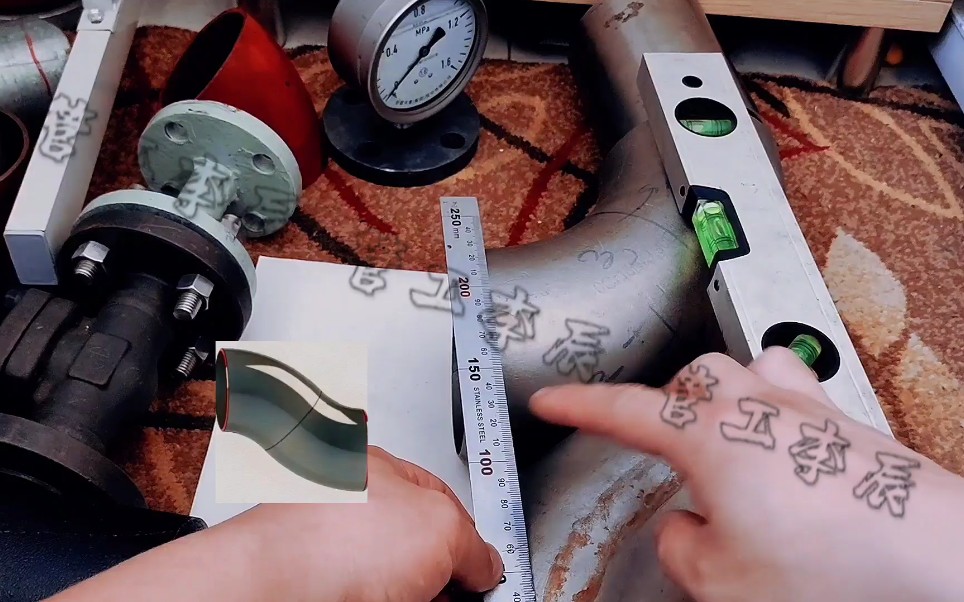 化工管道,弯头对弯头计算公式