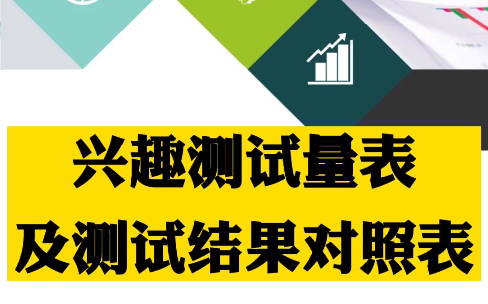 兴趣测试量表及测试结果对照表,免费分享有需要的宝宝评论区见