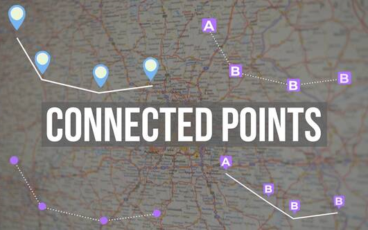 AE模板-地图线路标注定位坐标地图