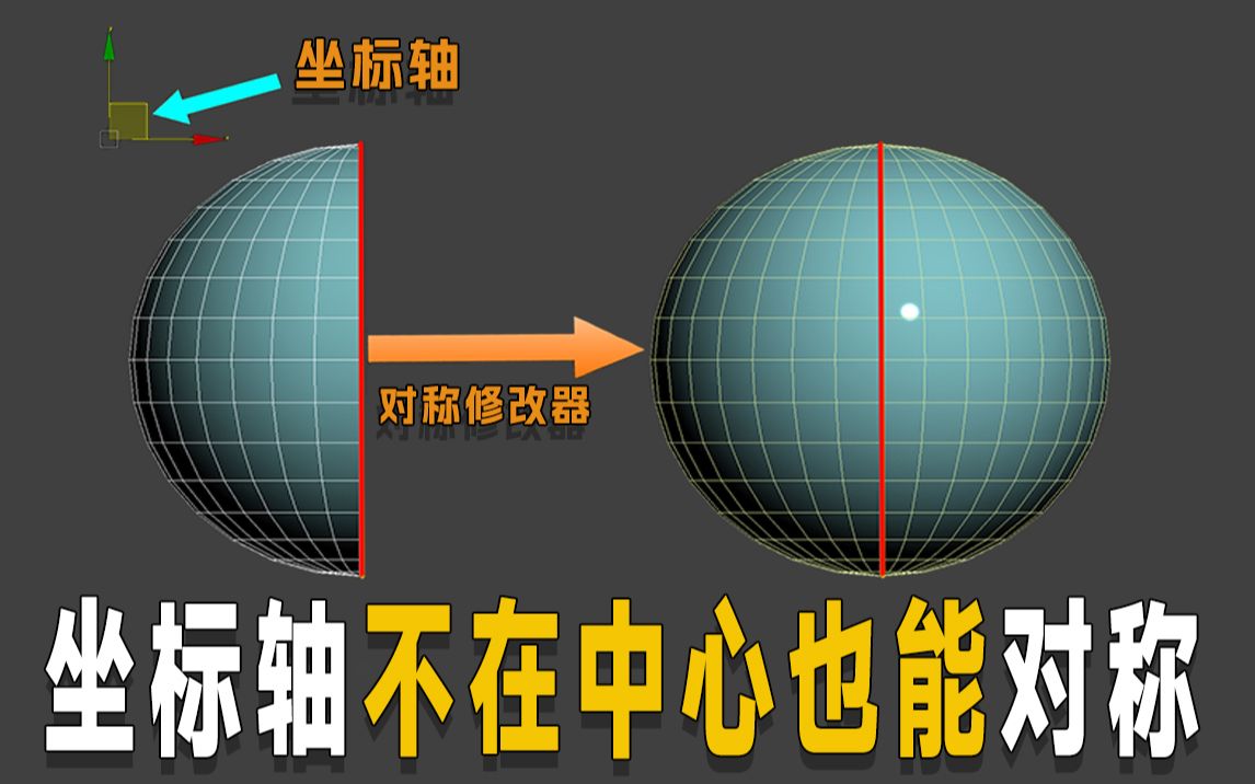 【3Dmax教程】对称小技巧,看完你一定会说:卧槽!这也行?会了对称...