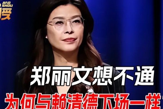 郑丽文想不通,一心扑在两岸和平上,得到的评价居然和赖清德一样