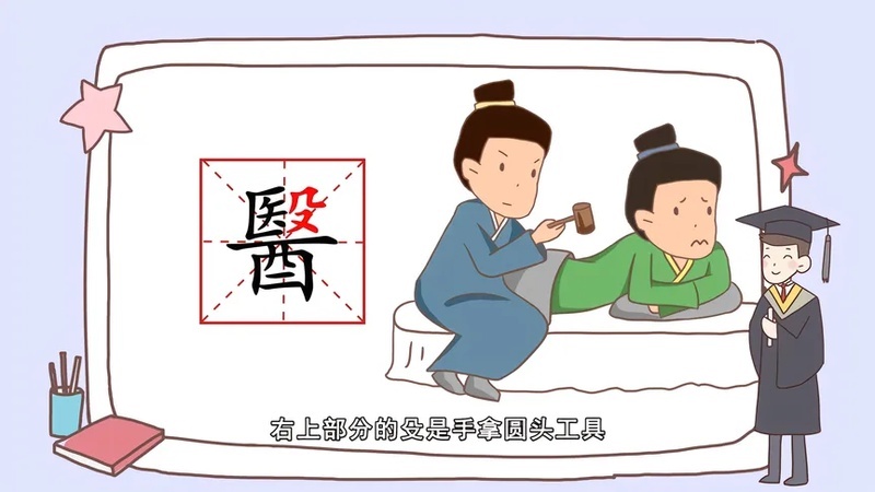 汉字启蒙动画片 字有道理看小视频学大语文 第129集 医