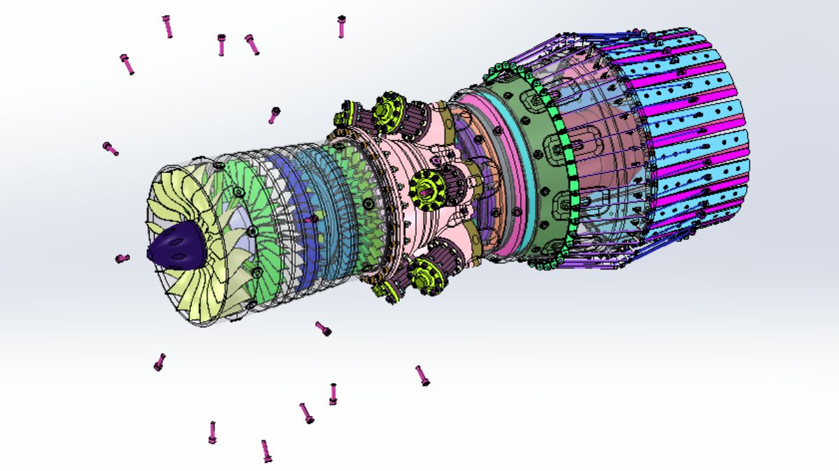8分钟学会SolidWorks涡轮发动机爆炸动画制作