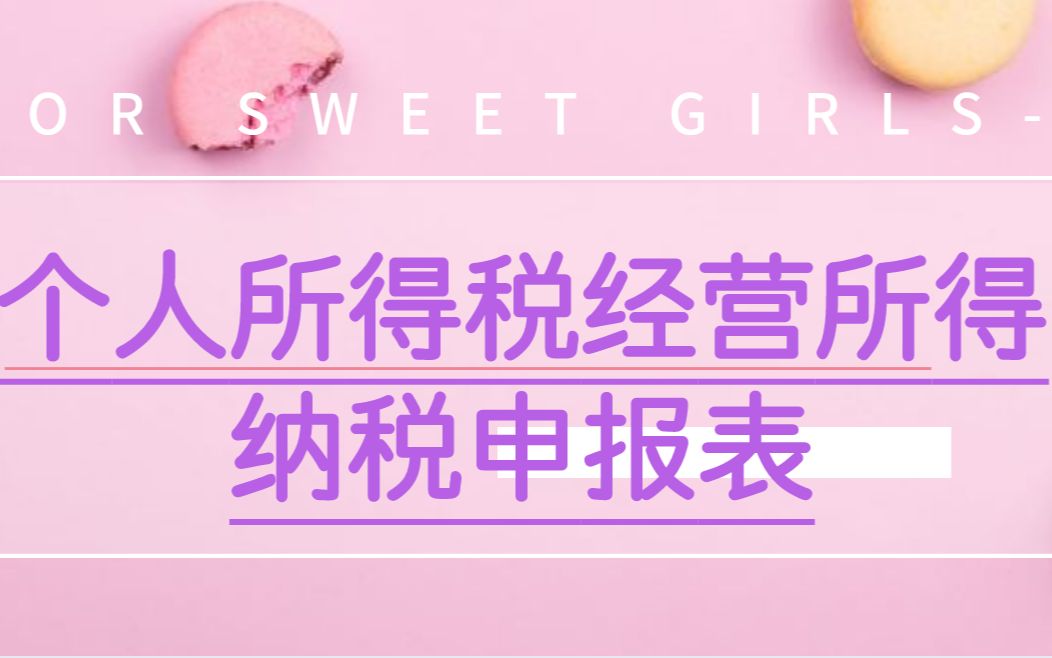 个人所得税经营所得纳税申报表-汇算清缴的案例