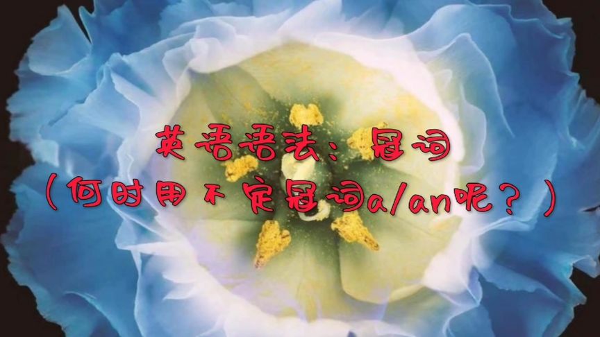 英语语法:冠词(何时用不定冠词a/an呢?)